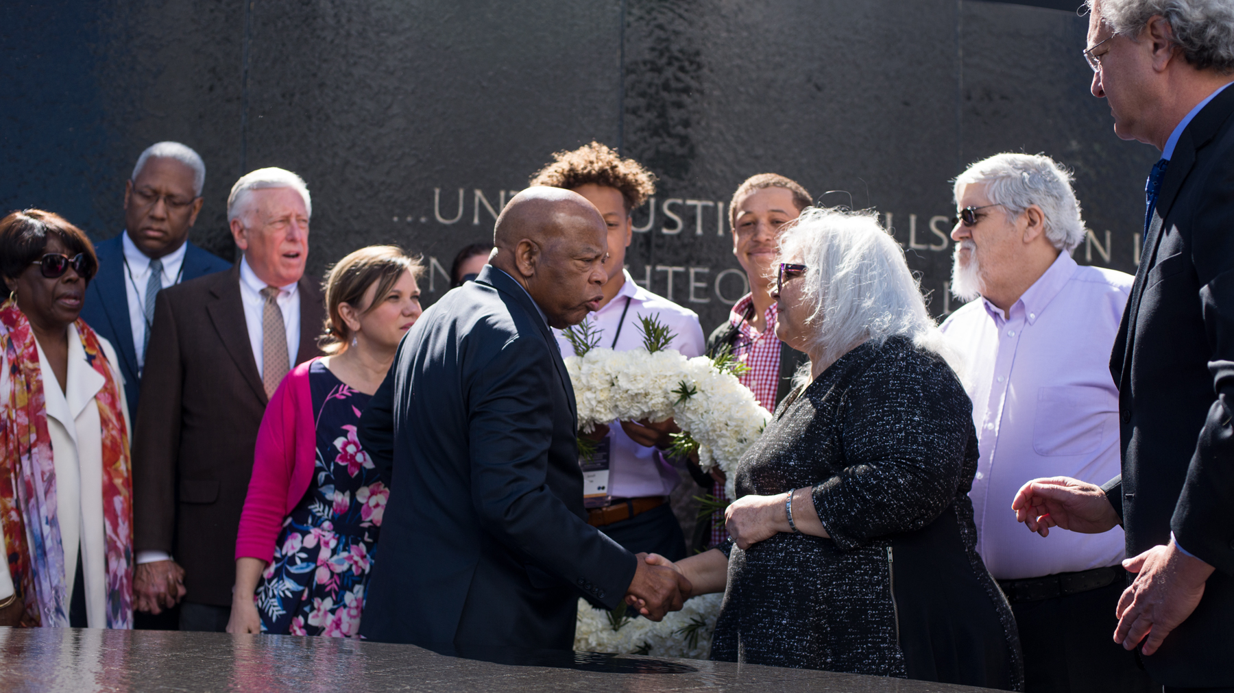 Congressional, civil rights leaders gather at Civil Rights Memorial to ...